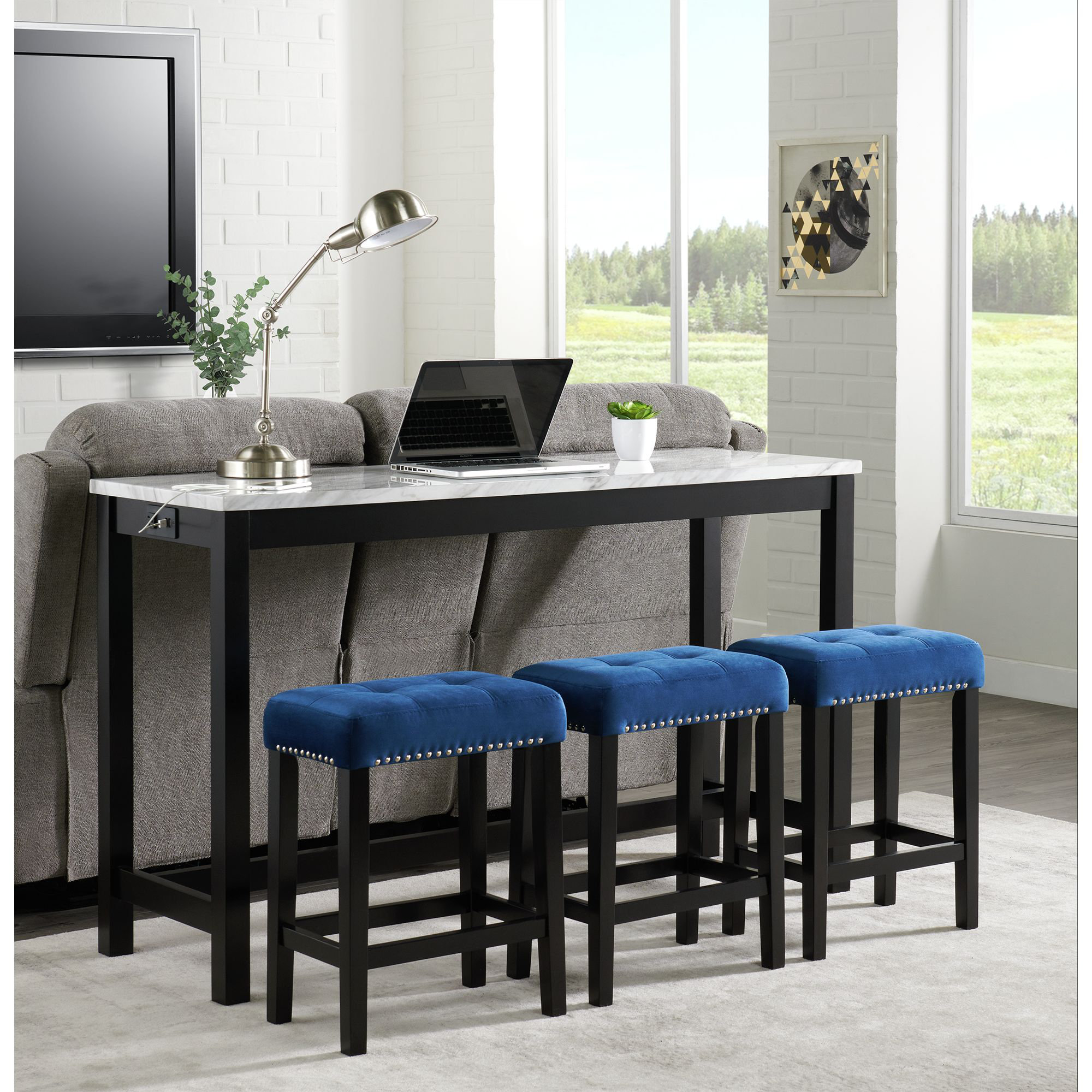 Lark Manor™ Brooklands 60" Console Table and Stool Set & Reviews ...