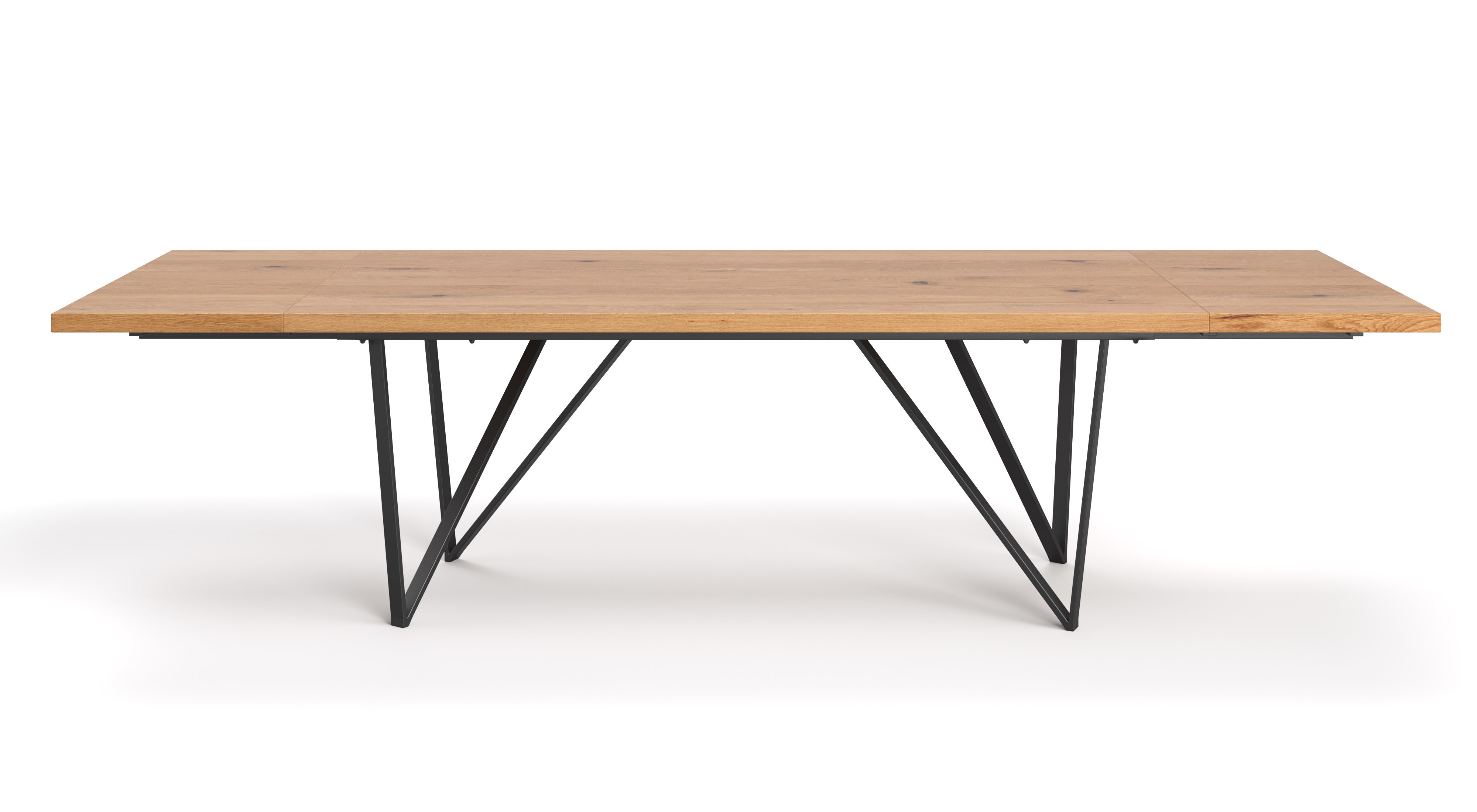 Williston Forge Extendable, luxurious table made of solid oak wood in ...