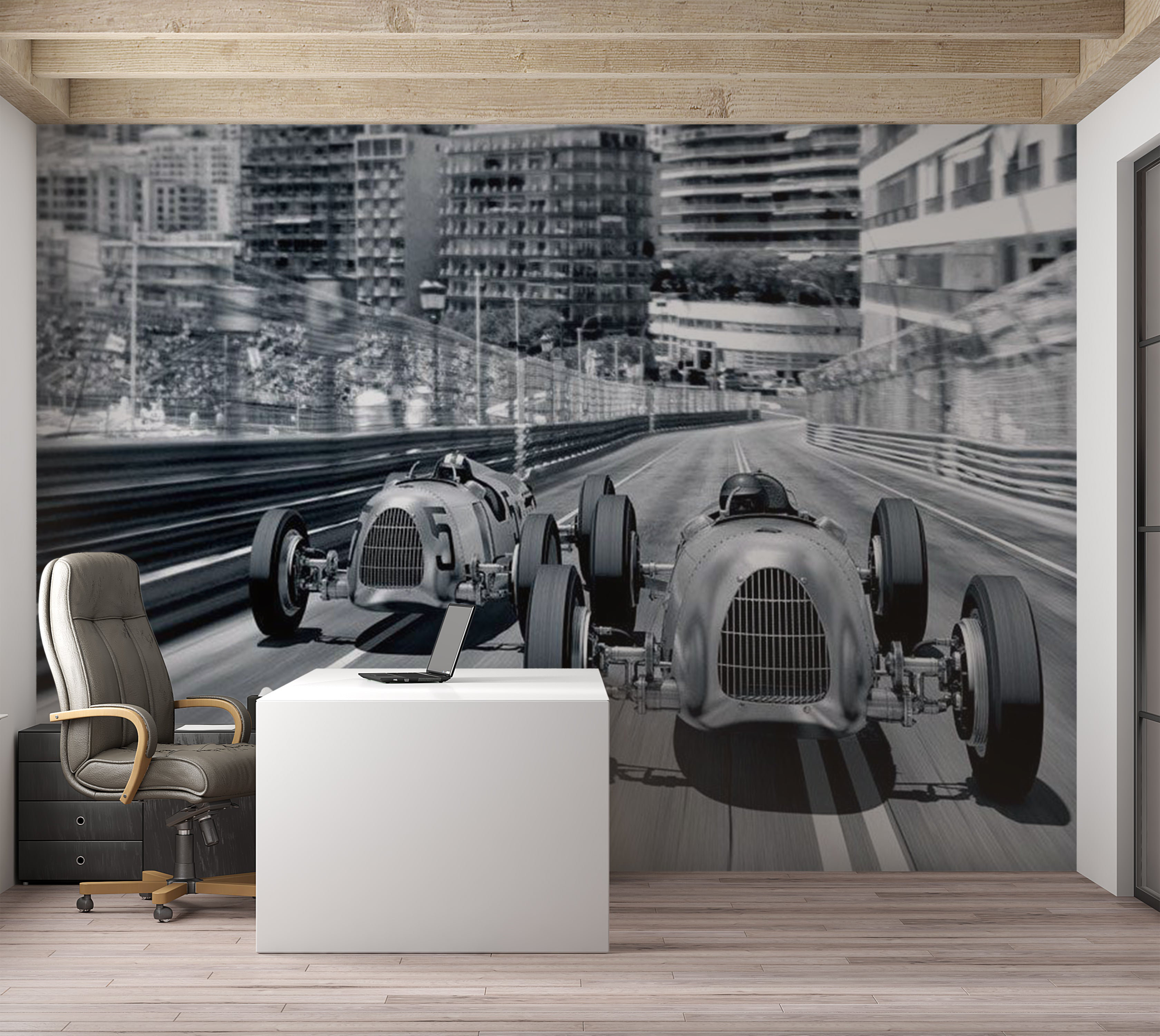 Latitude Run® Peel & Stick Sports Wall Mural - Formula 1 In The Old ...