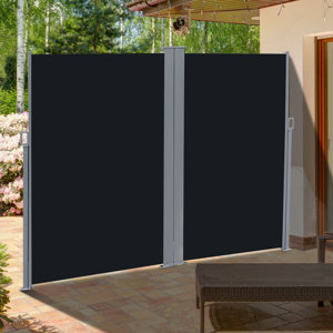 Outsunny 236.25'' W x 78.75'' D Fabric Cover Retractable Side Awning ...