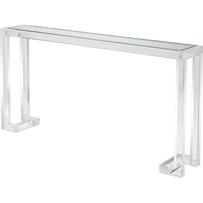 Interlude Ava Glass Top Console Table & Reviews | Wayfair