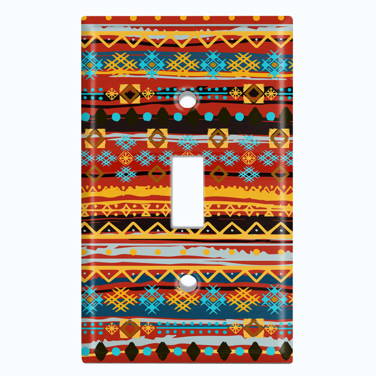 WorldAcc Patterned 1 - Gang Toggle Light Switch Standard Wall Plate ...
