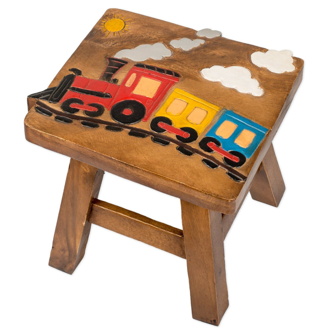 Mason & Marbles Rossum Colorful Train Step Stool | Wayfair