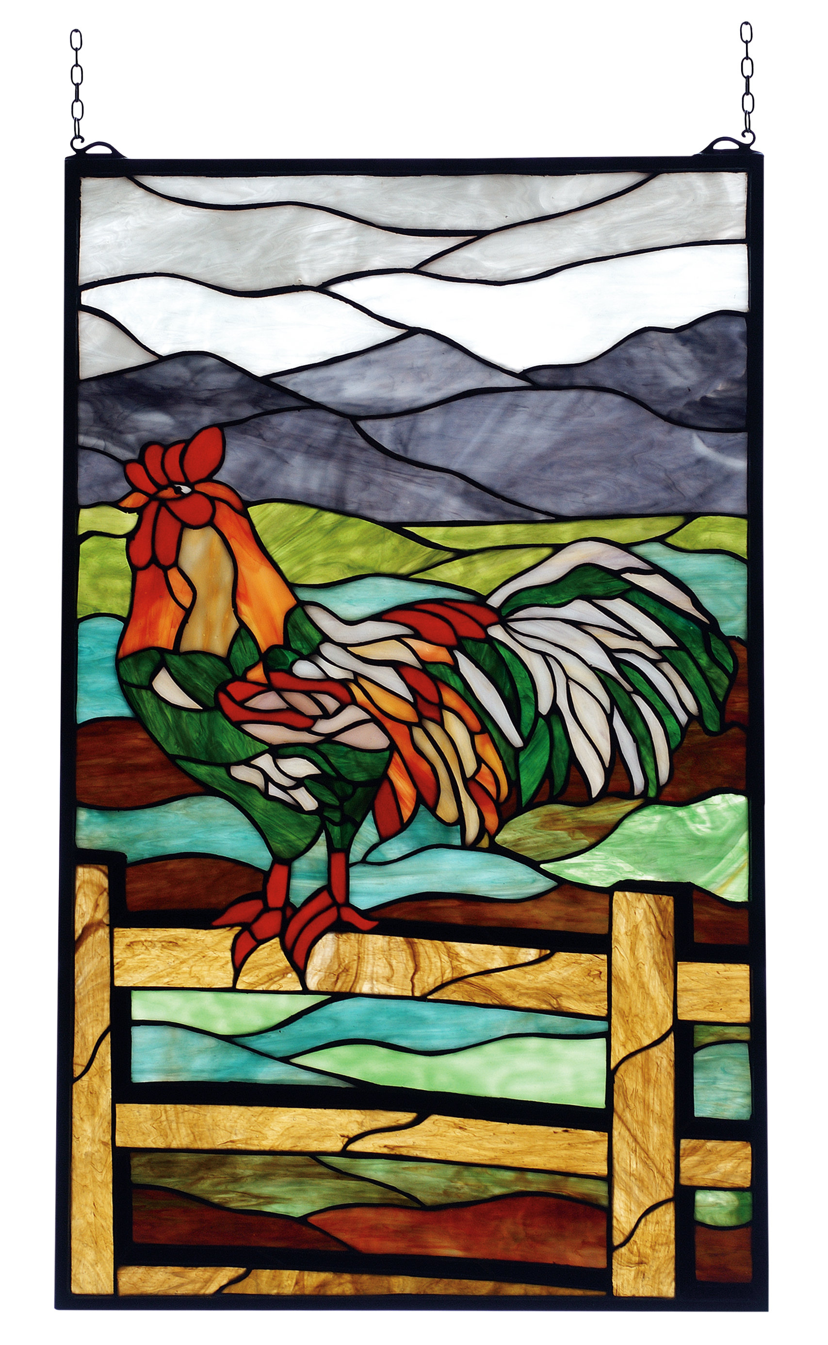 Meyda Lighting Rooster Animals Window Panel - Wayfair Canada