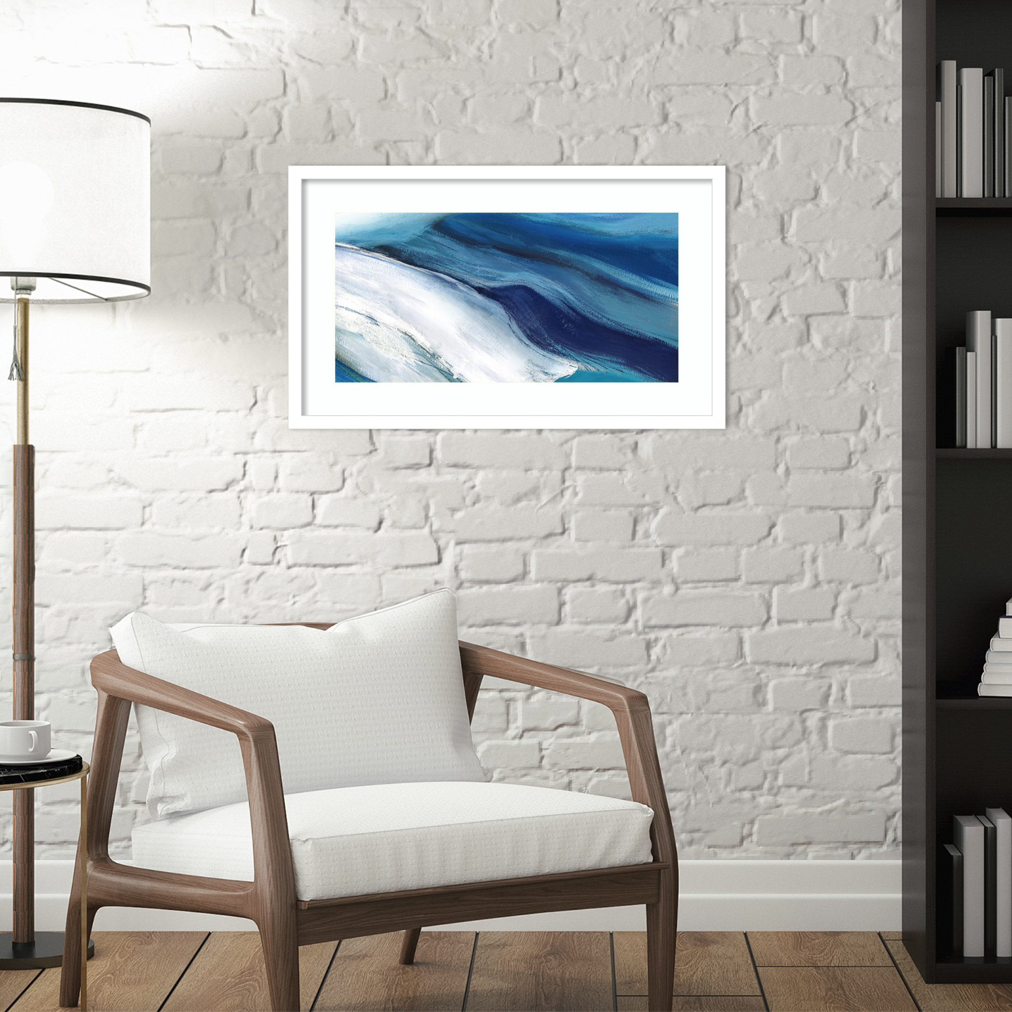 Brayden Studio Bisson Blue Ocean Waves by PI Studio | Wayfair