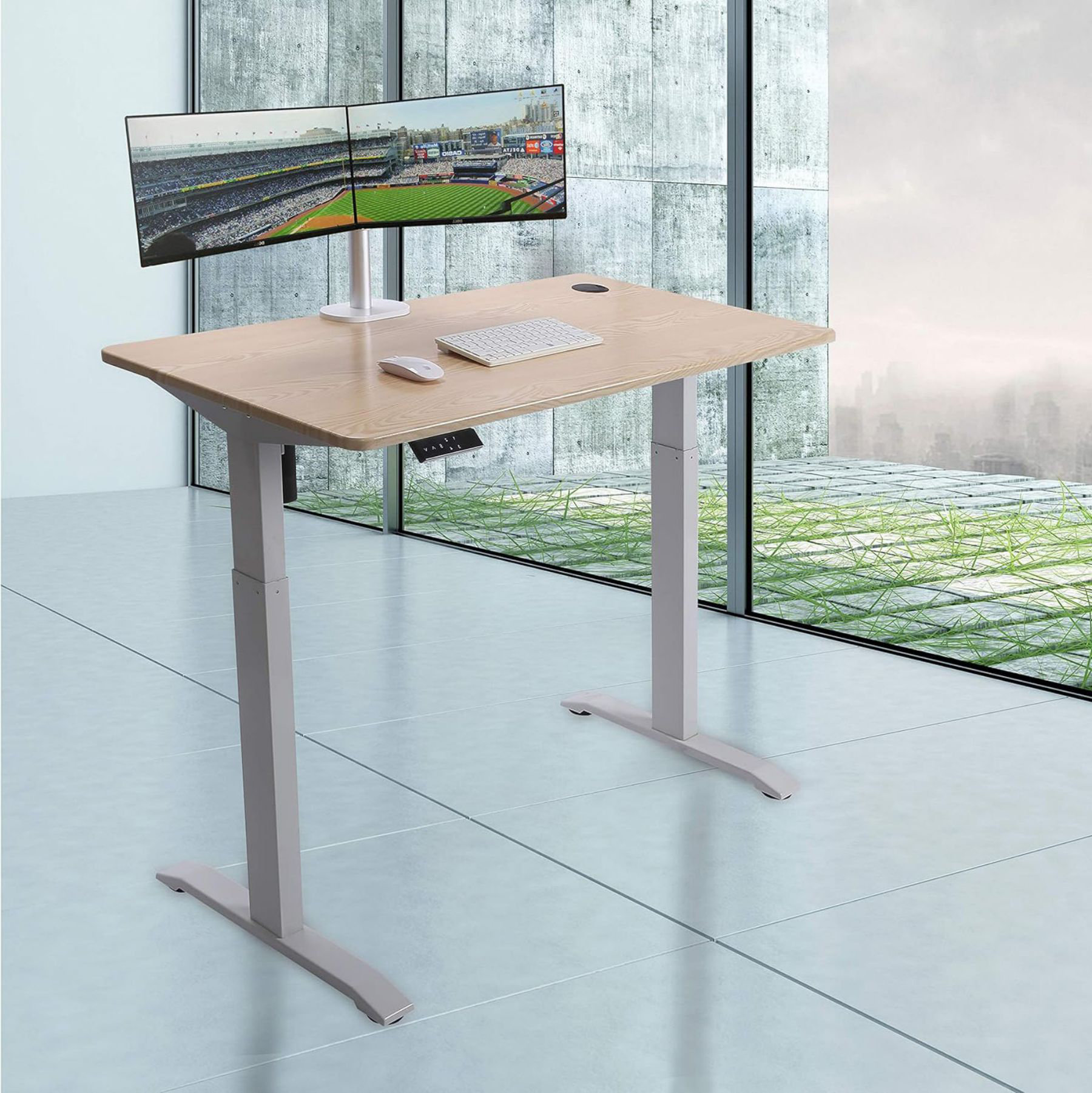 Ebern Designs Adjustable Metal Base Standing Desk - Wayfair Canada