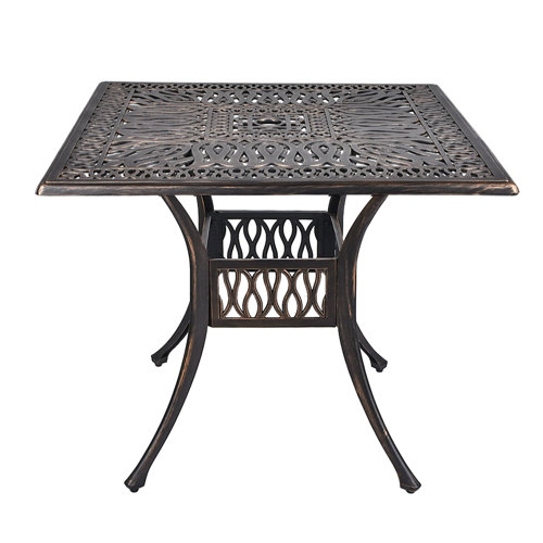Fleur De Lis Living Leatherwood Cast Aluminum Bistro Table & Reviews ...