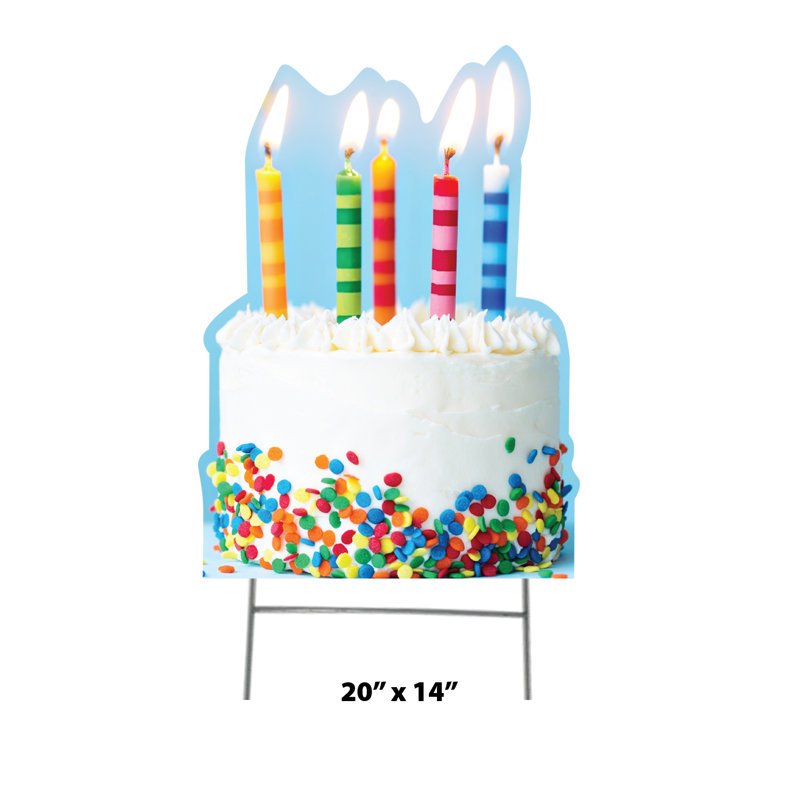 Trinx Birthday Cake Yard Garden Stake | Wayfair