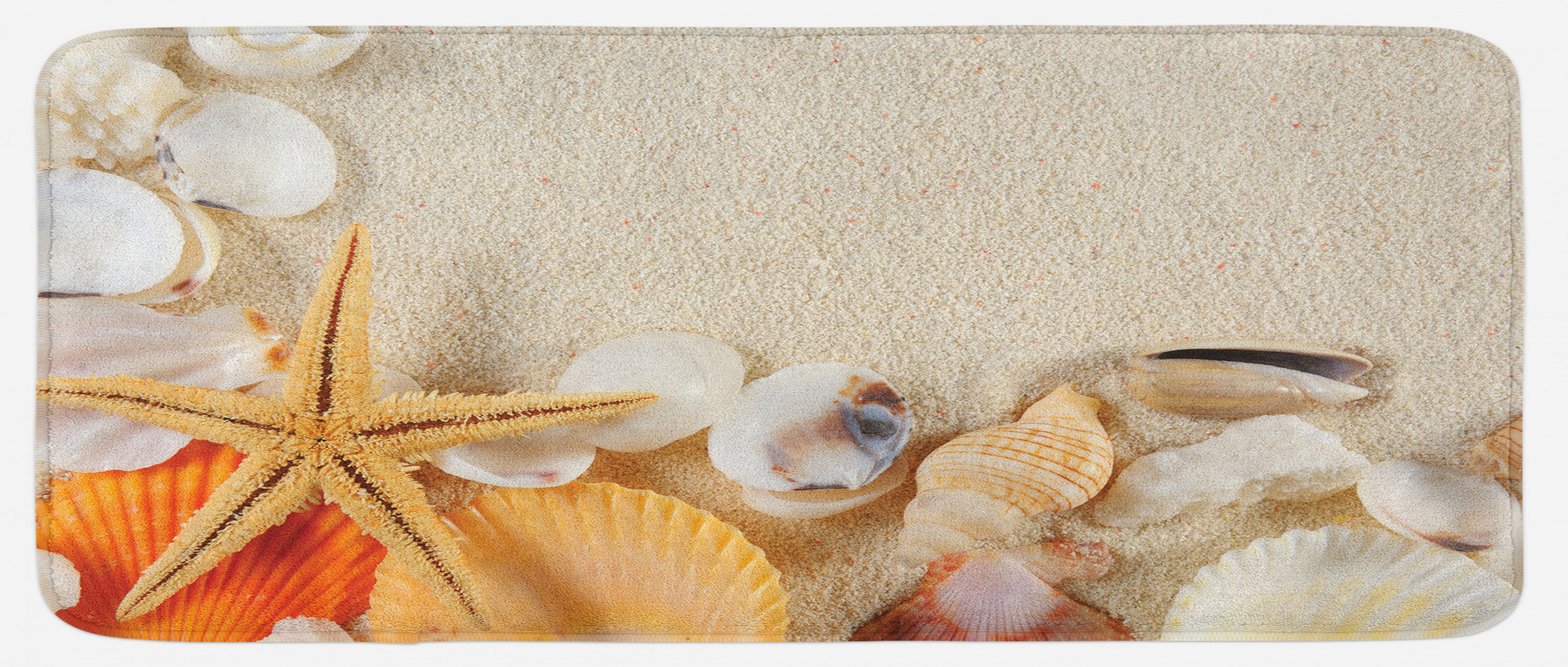 East Urban Home Seashells Kitchen Mat | Wayfair
