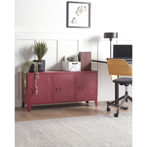 Borough Wharf Storage Unit CARDIFF Metal Dark Red | Wayfair.co.uk