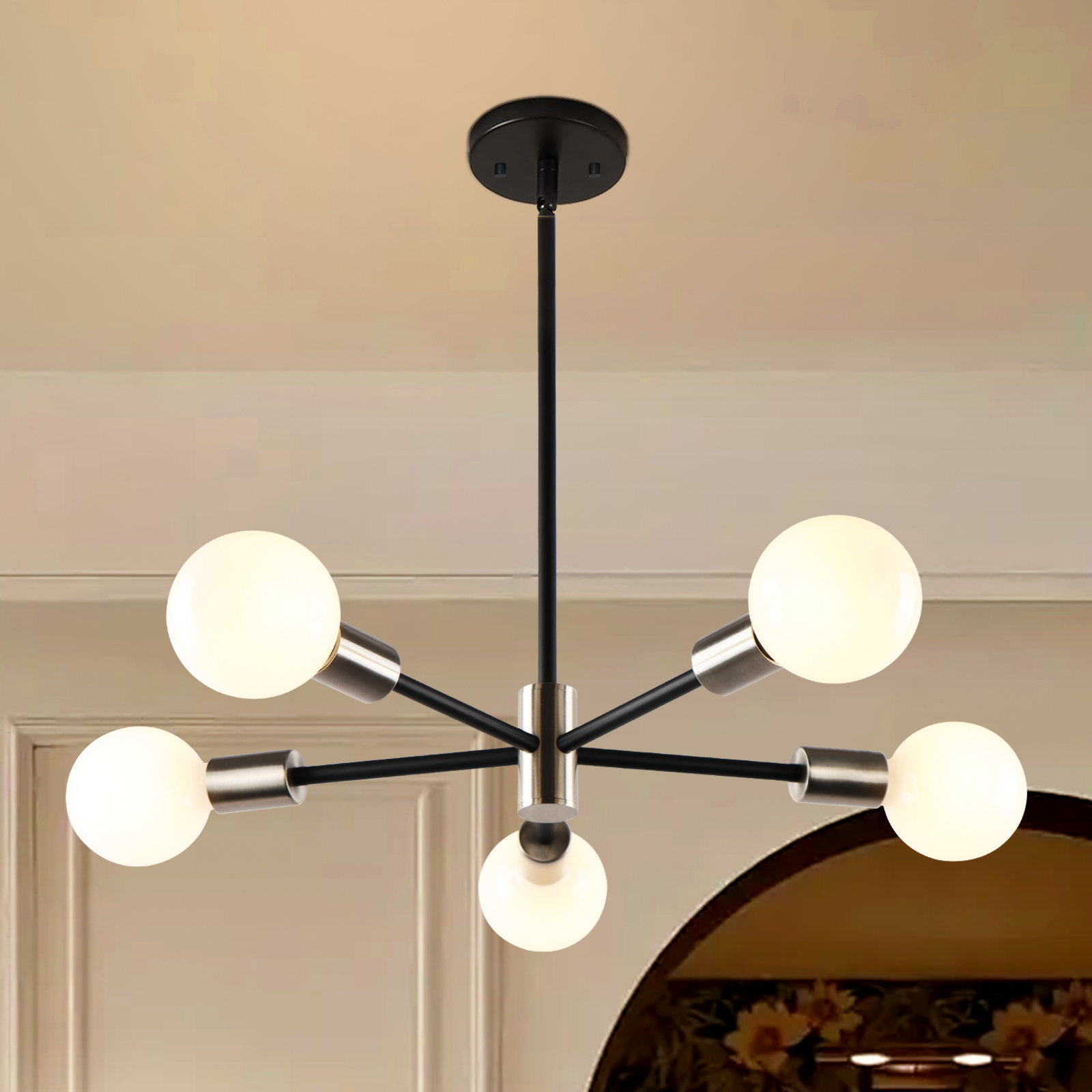George Oliver 5 Light Sputnik Chandeliers for Dining Room, 42 Inch ...