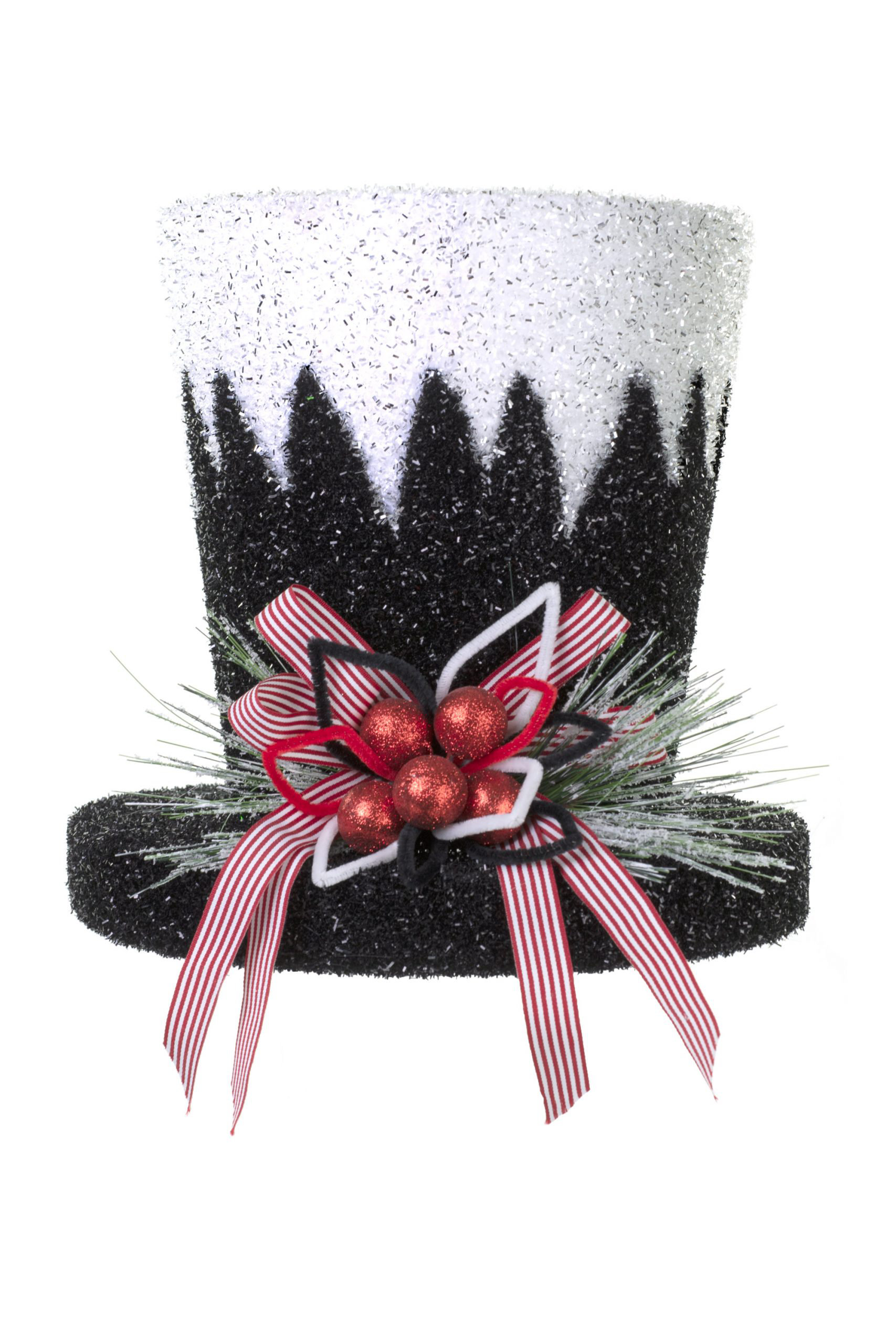 Starlight Collection Black Sparkly Top Hat Tree Topper | Wayfair