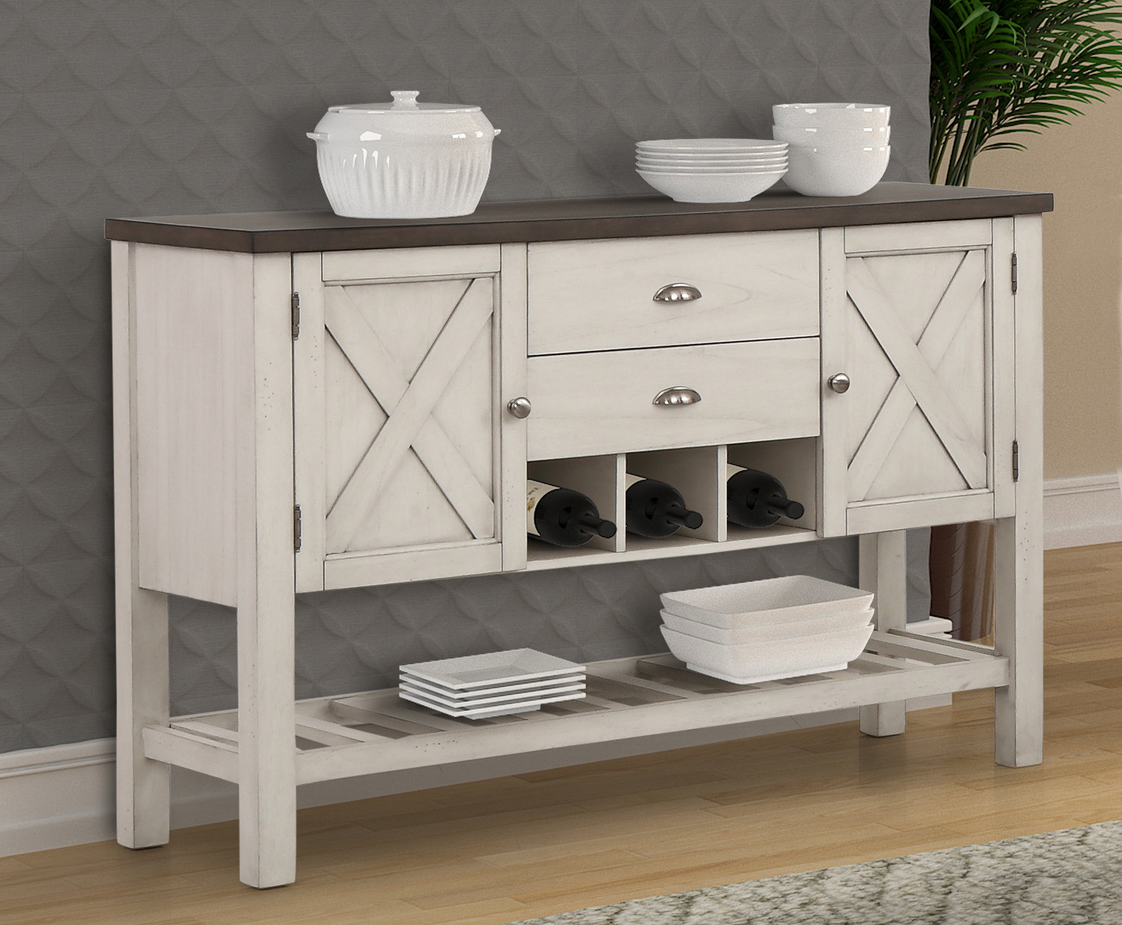 Gracie Oaks Duerr 54" Wide 2 Drawer Buffet Server - Wayfair Canada