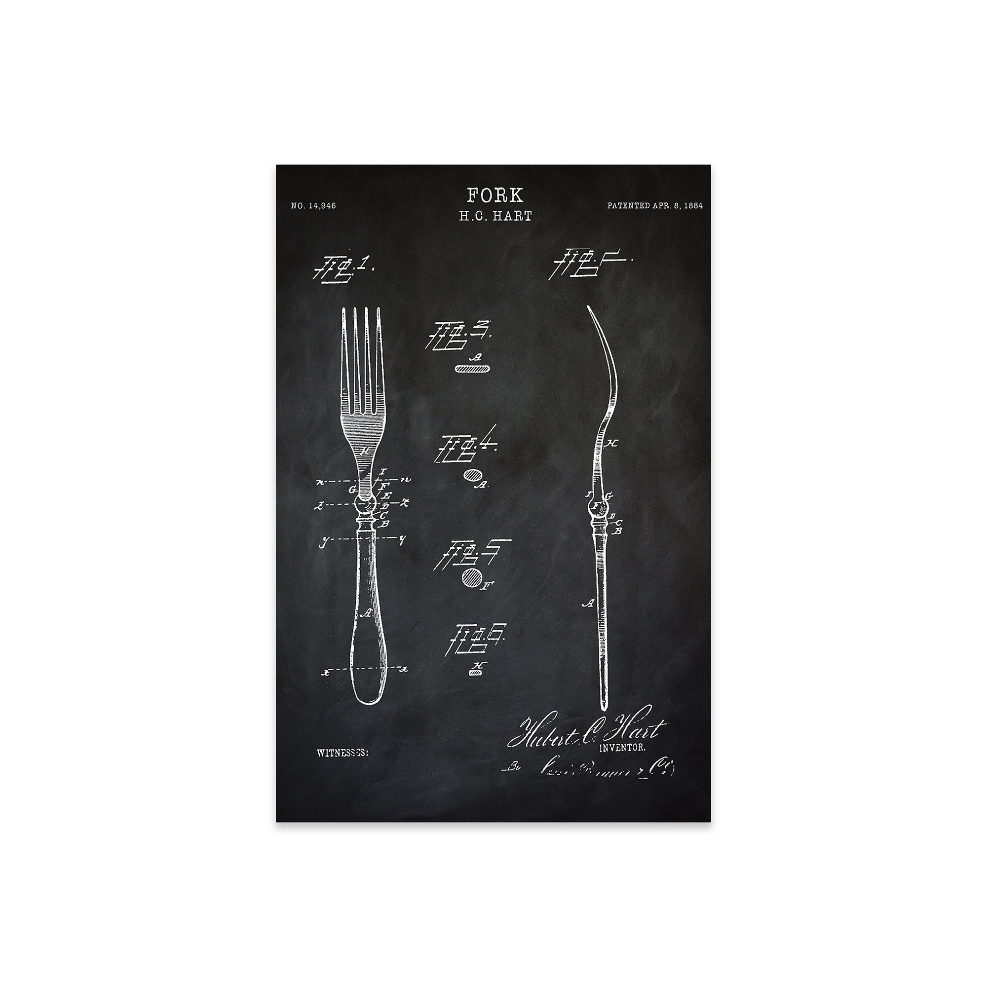 Williston Forge Fork On Plastic / Acrylic by PatentPrintStore Painting ...