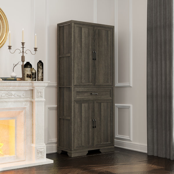 Winston Porter 31.5" Wide Vertical Storage Cabinet Dining Cabinet With ...