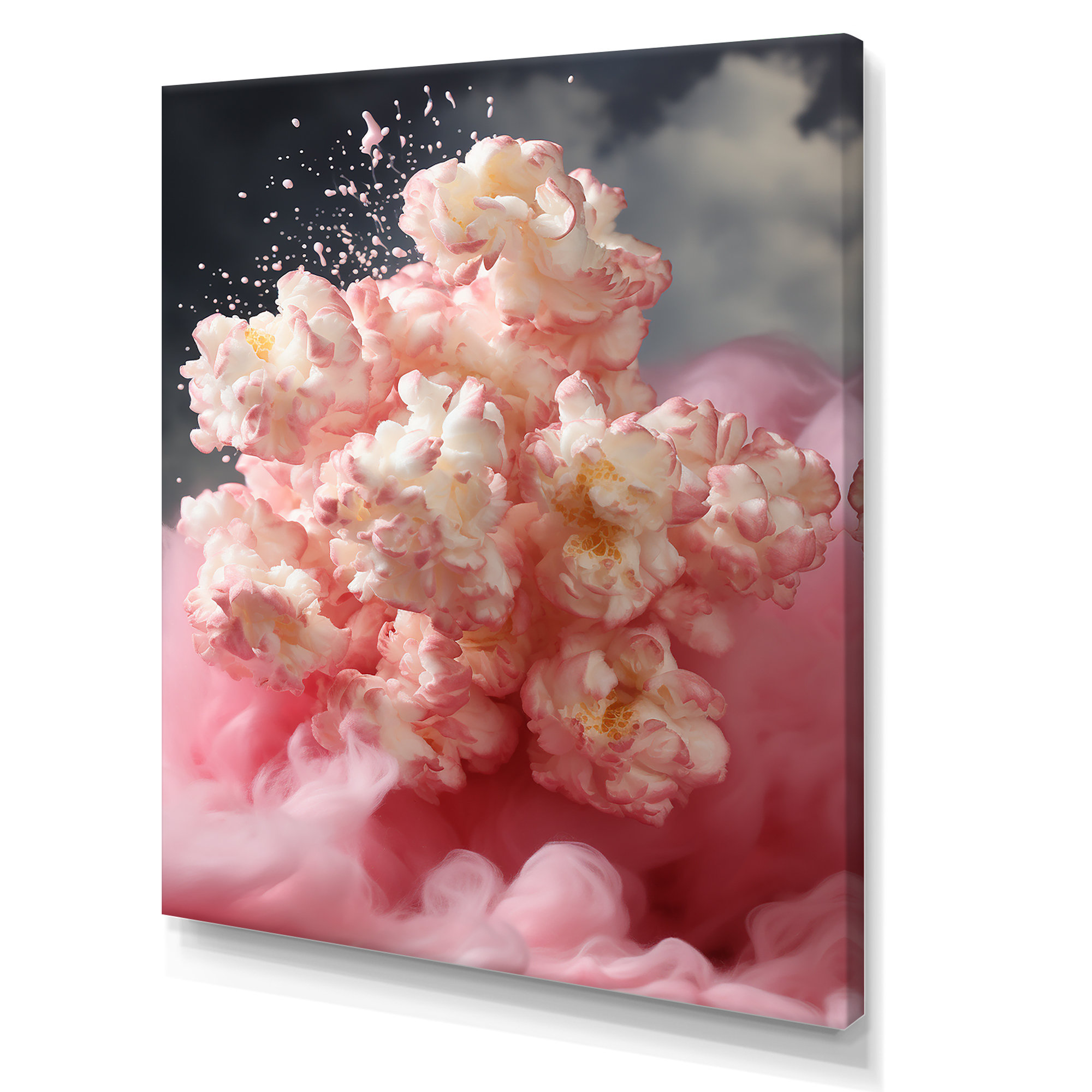 Ebern Designs Pink Silver Screen Popcorn Elegance II - Popcorn Wall Art ...