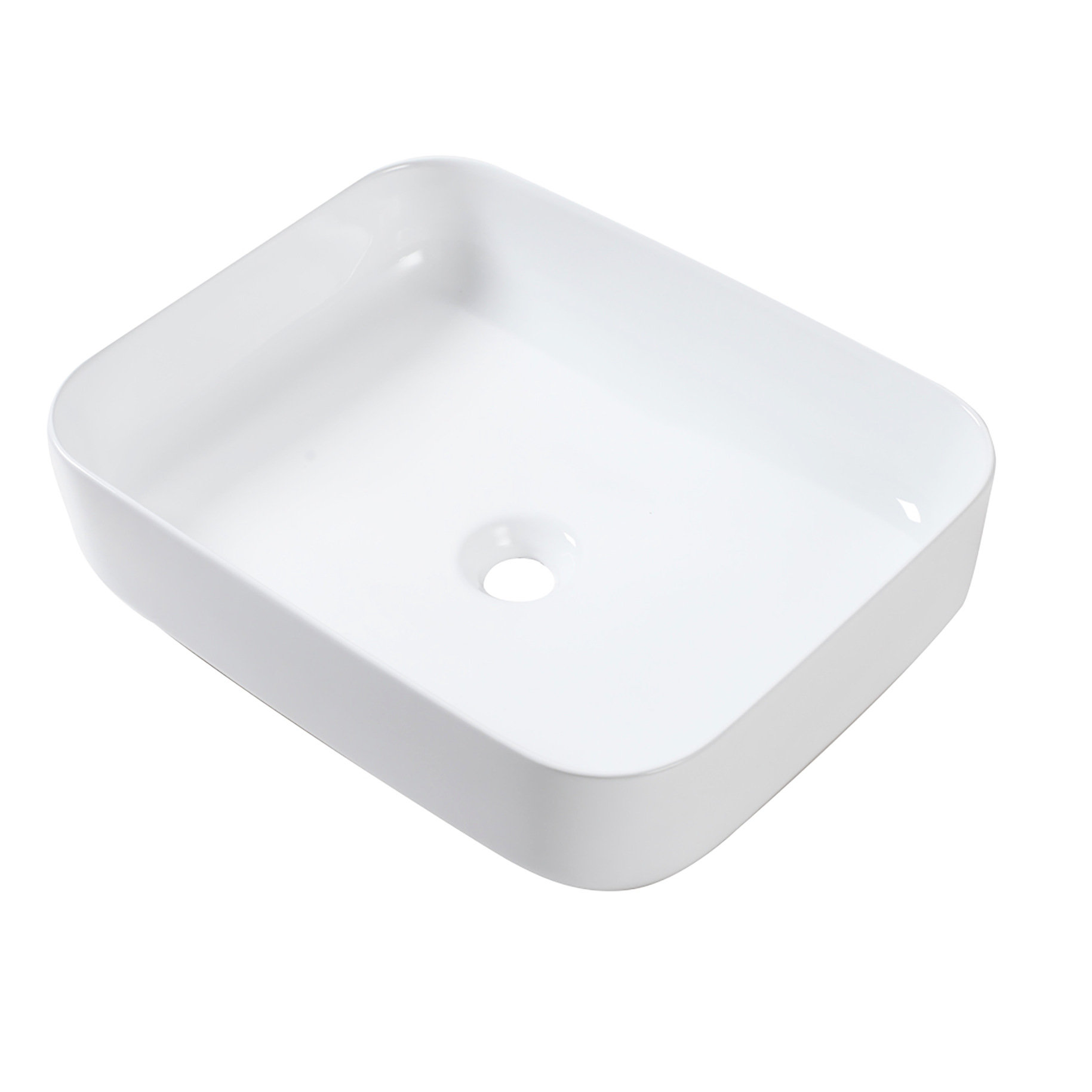 Ebern Designs Modern 20X15 Inch Rectangular Ceramic Vessel Bathroom ...