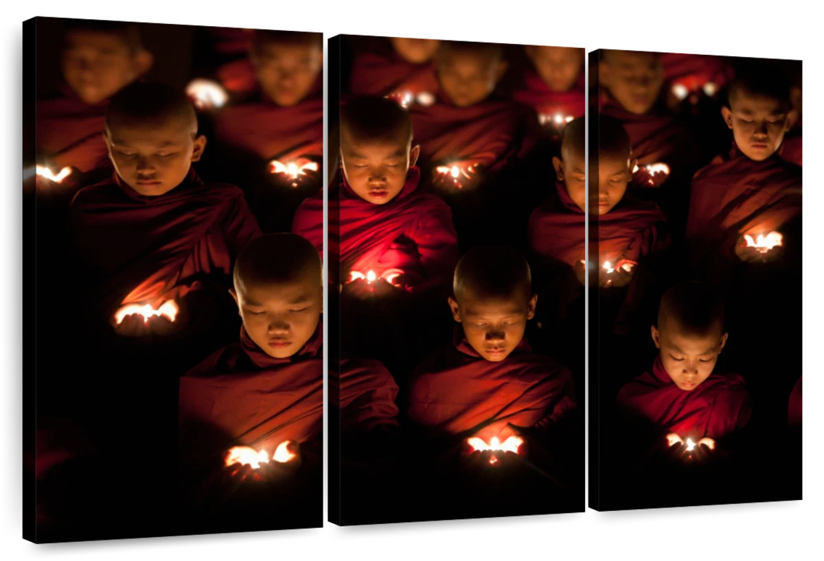Dakota Fields Adella Burmese Monks Praying In Yangon Burma | Wayfair