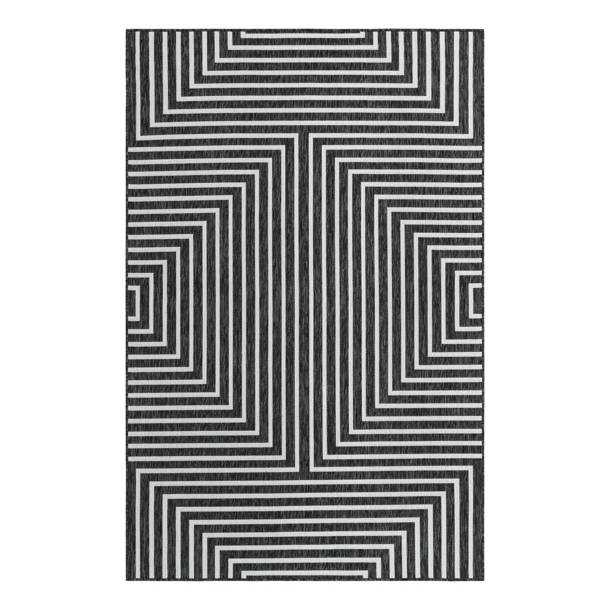 Unique Loom Geometric Power Loom Plastic Rug & Reviews | Wayfair