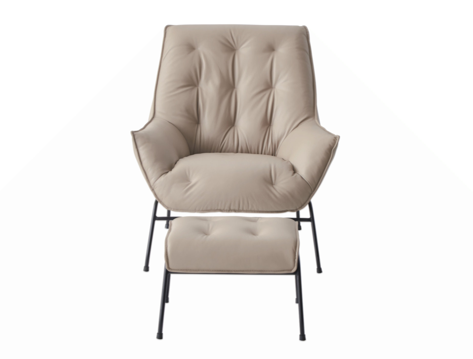Corrigan Studio® Zusa Accent Chair, Khaki Top Grain Leather | Wayfair