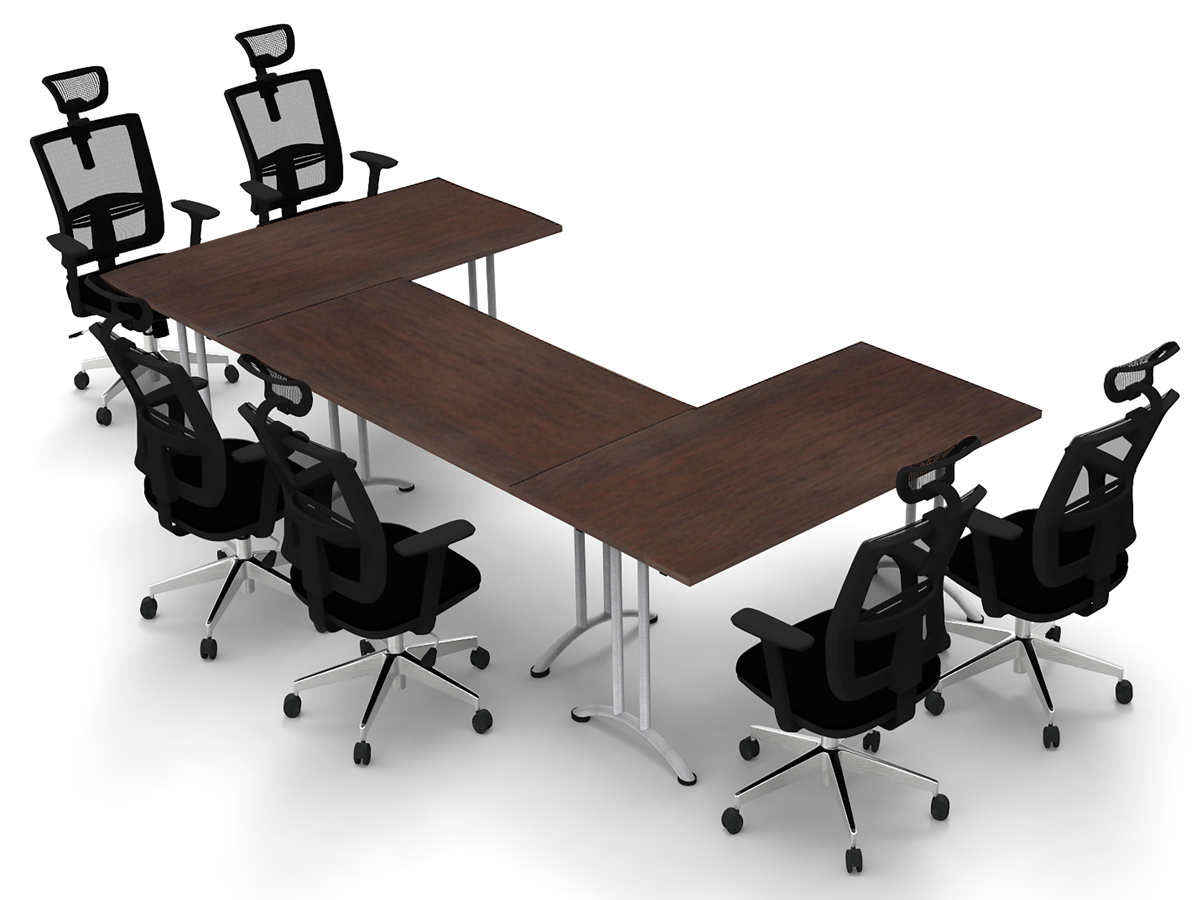 Symple Stuff Hagerty 6 Person Conference Meeting Tables with 6 Chairs ...