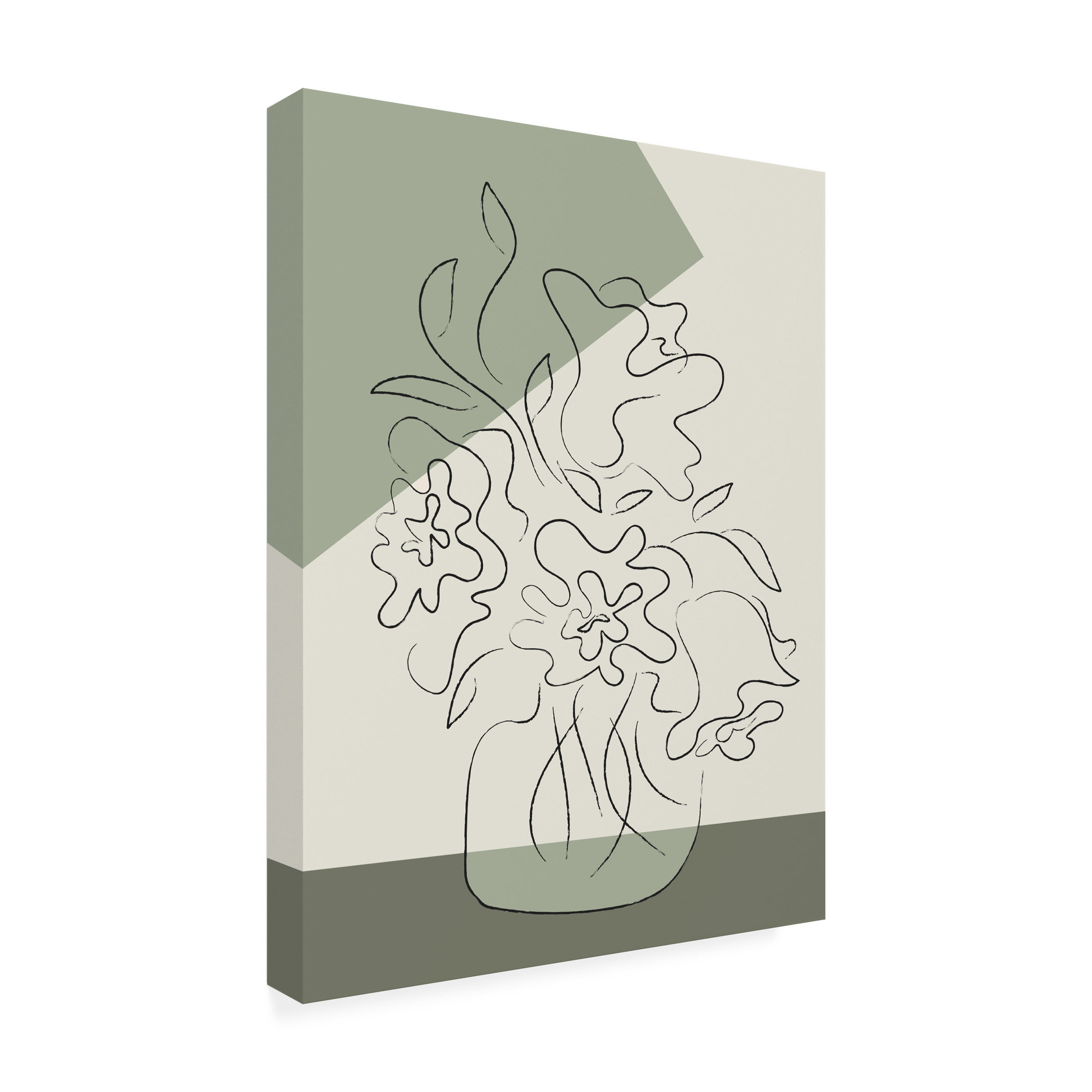 Winston Porter Chotan Flower Green Framed On Canvas by Winston Porter ...