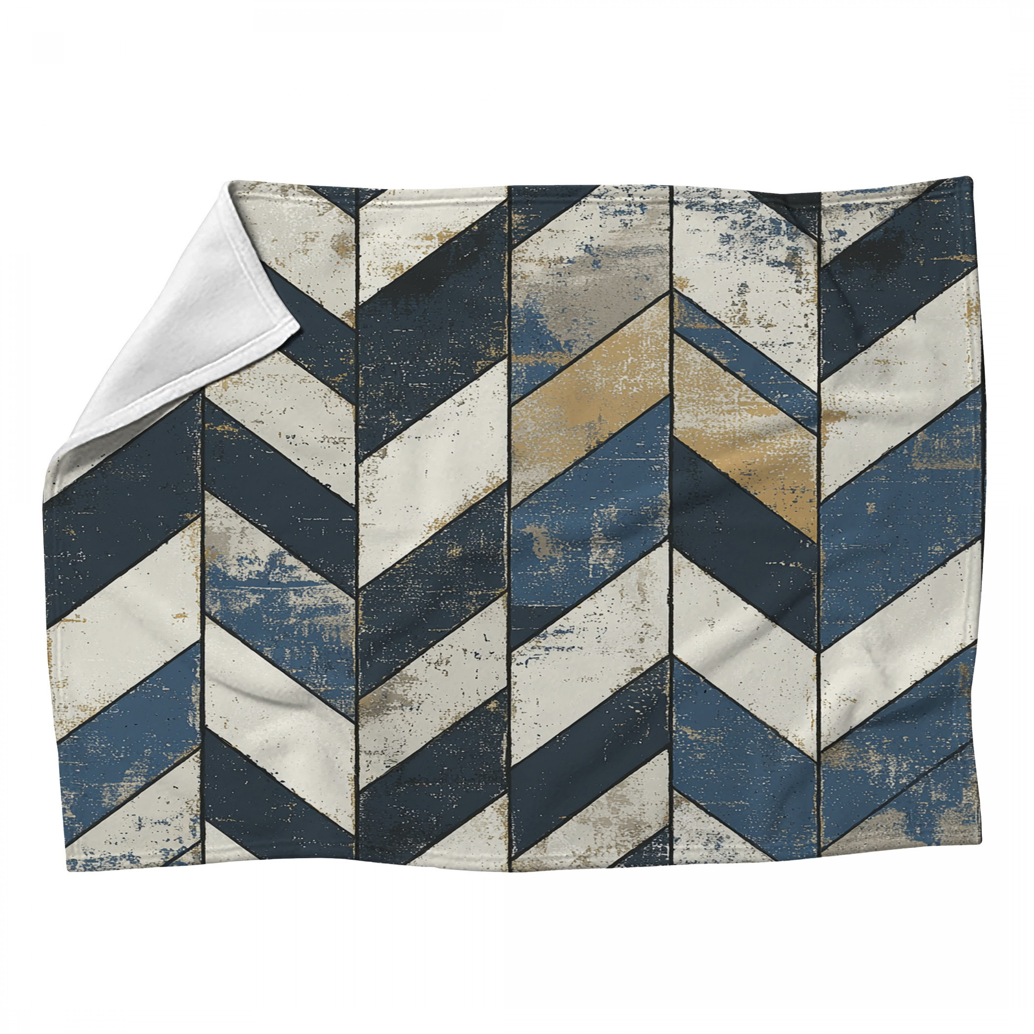 VisionDecor Geometric Pattern Fleece Throw Blanket - Abstract Throws ...