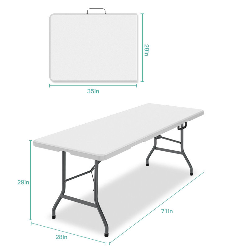 Mean yeah 6FT Plastic Folding Table, Portable Picnic Table Outdoor and ...