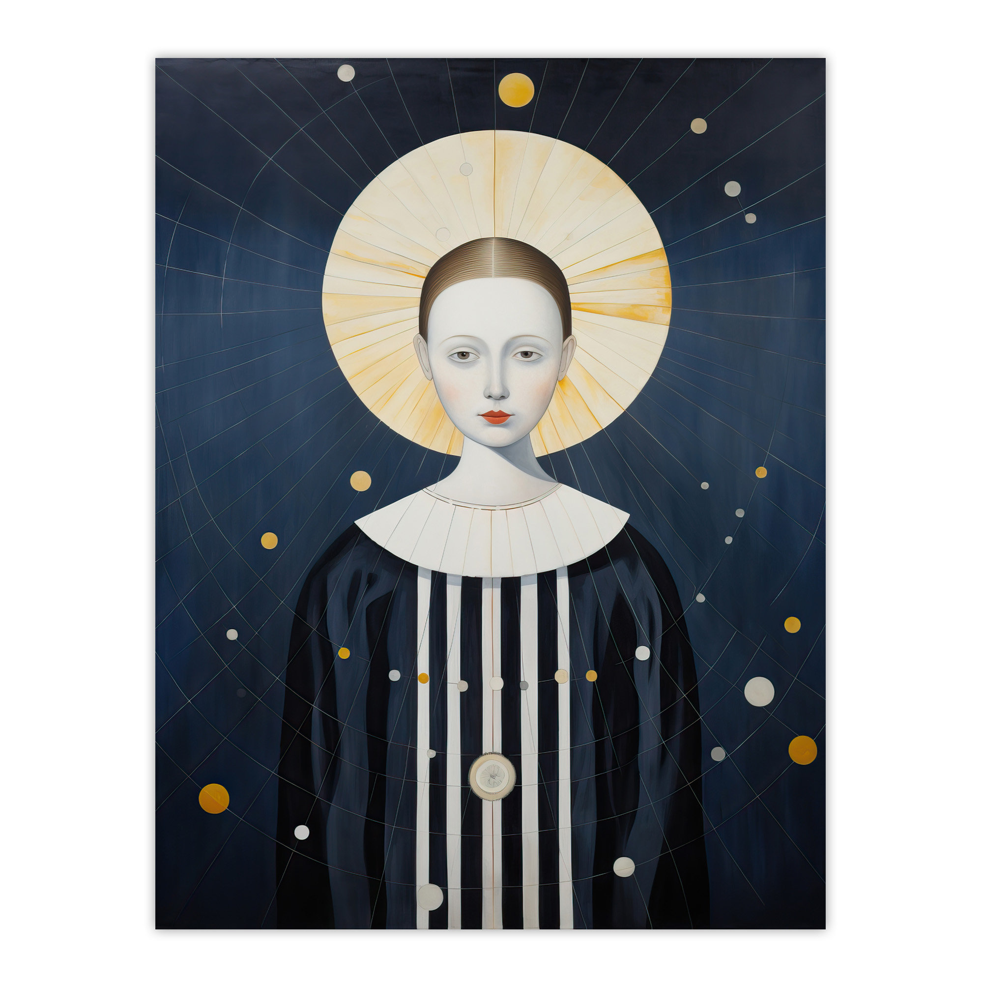 Wee Blue Coo Wall Art Print The Divine Feminine Cosmic Order Interstellar Goddess Blue Sci-Fi ...