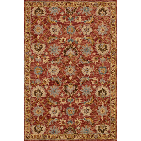 Lark Manor Asan Looped / Hooked Wool Floral Indoor Rug & Reviews | Wayfair