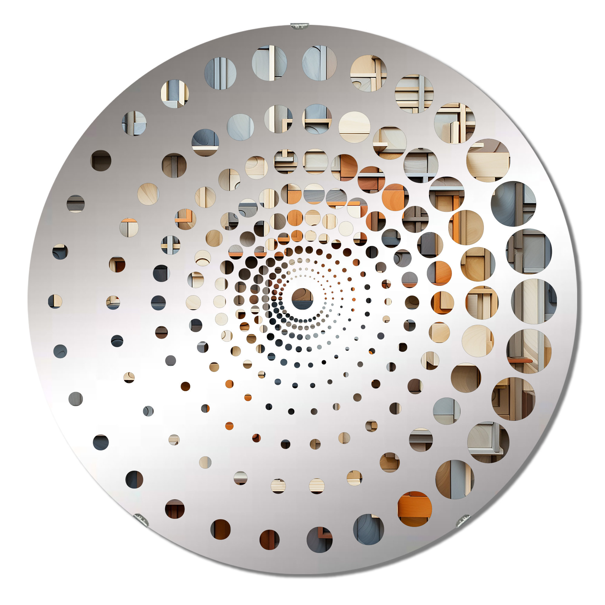 East Urban Home Goeger - Spiral Circle Wall Mirror | Wayfair