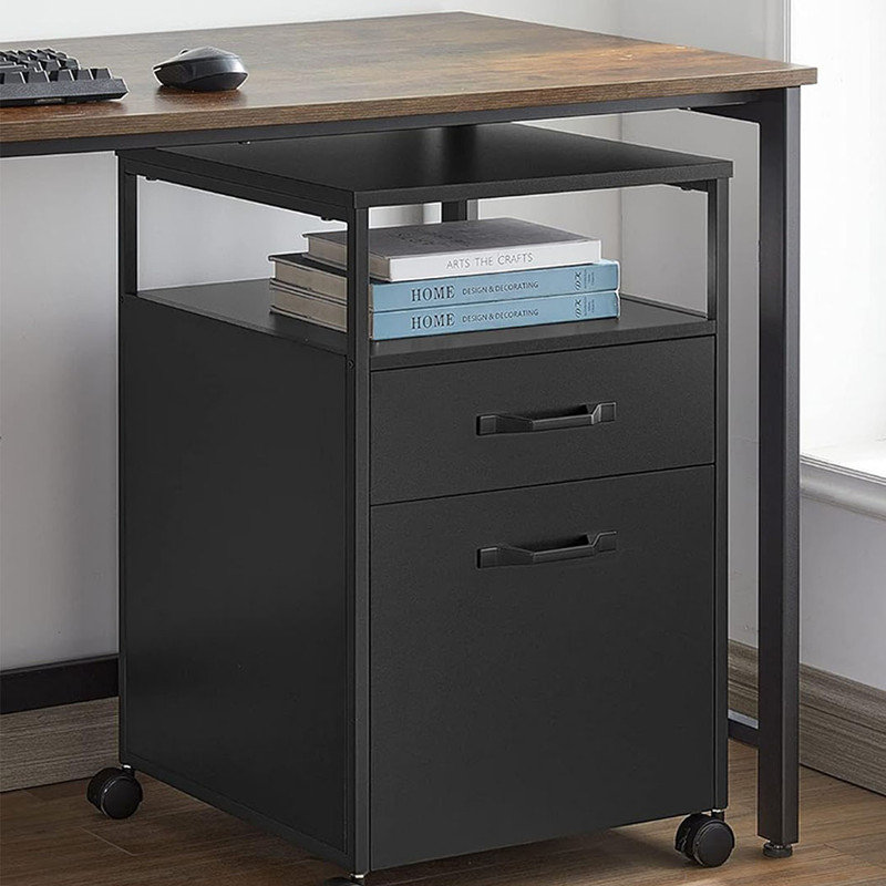 Latitude Run® Rectangular Particleboard File Cabinet, Mobile Filing ...