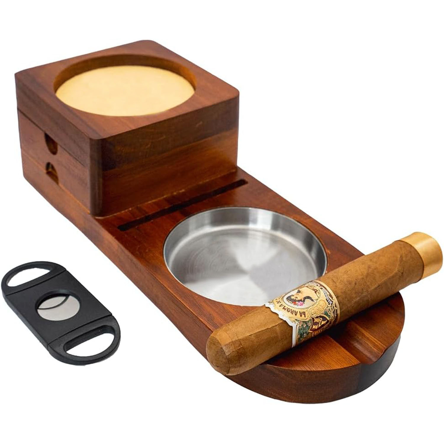 Amzico Cigar Ashtray - Cigar Ashtrays & Outdoor Cigar Ashtray Set With ...
