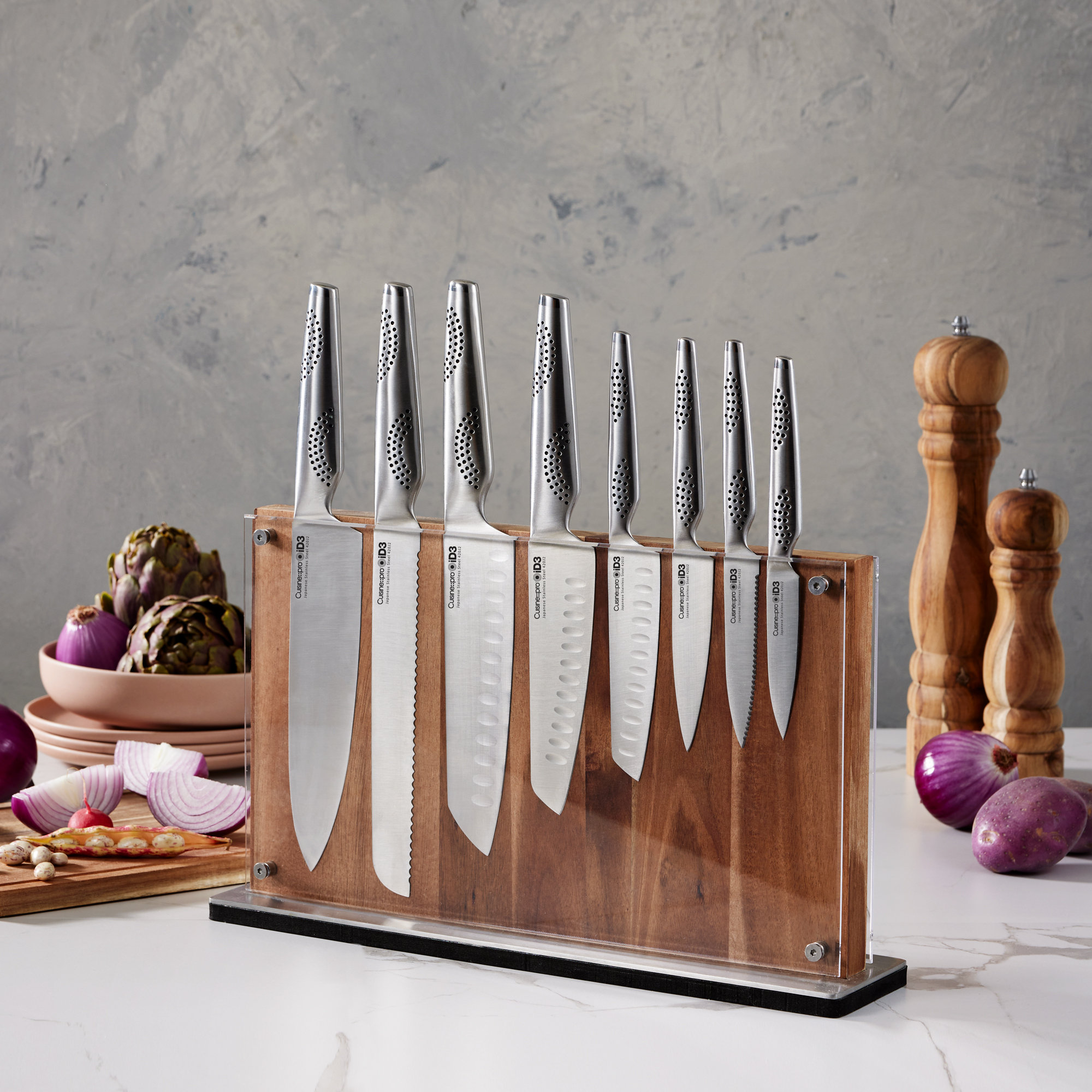 Cuisine::pro® iD3® Ryu Knife Block 9 Piece | Wayfair
