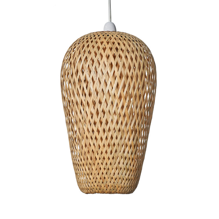 Bay Isle Home 37cm H Bamboo Rattan Oval Lamp Shade ( Spider ) in ...