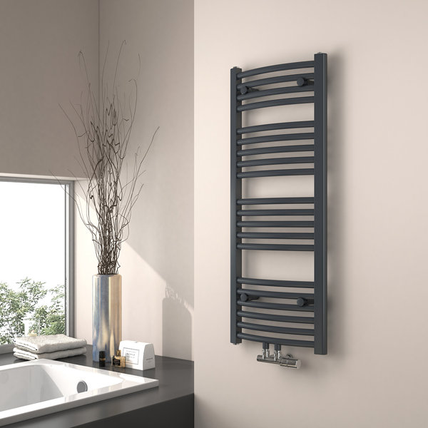 EMKE Bathroom Radiator, Curved Towel Radiator With Middle Connection ...
