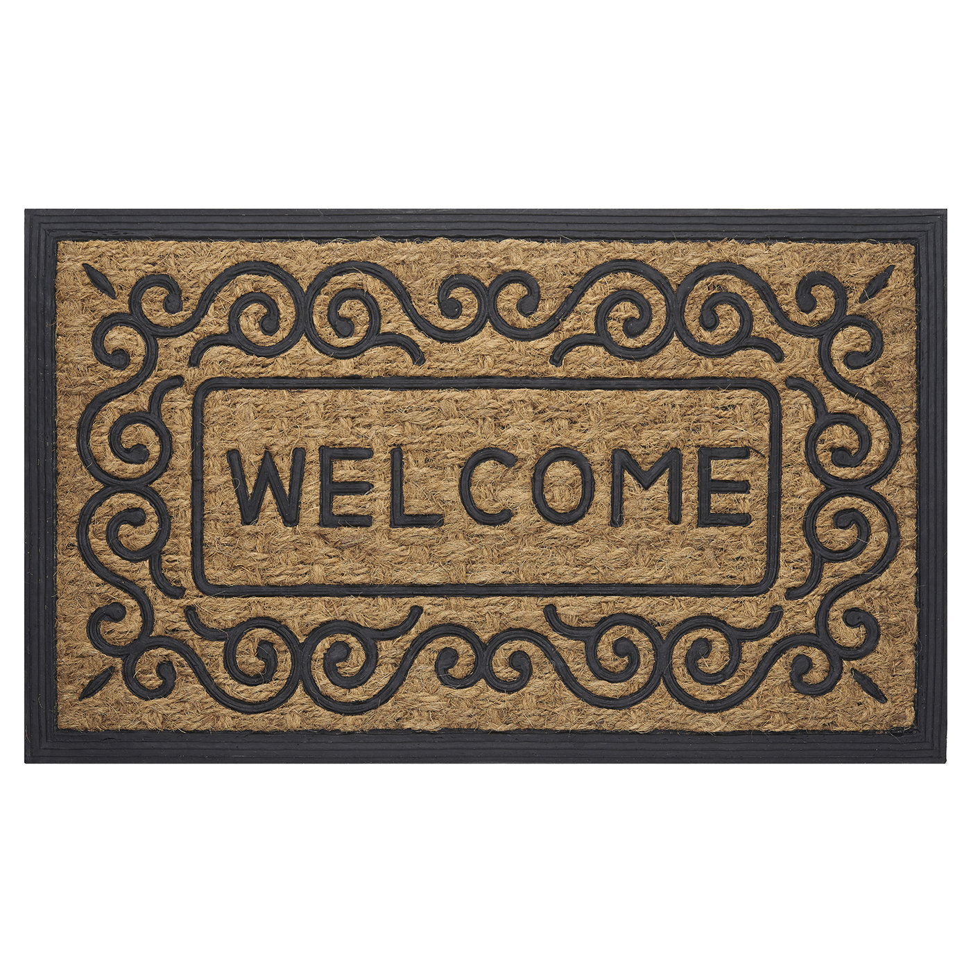 Hokku Designs Gerulf Entrance Door Mat, 100% Natural Coconut Husk ...