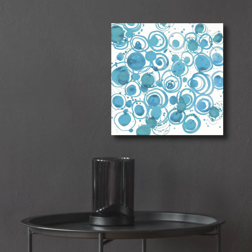 Winston Porter 'Dizzy Soft Blue ' by Shirley Novak Acrylic Glass Wall ...