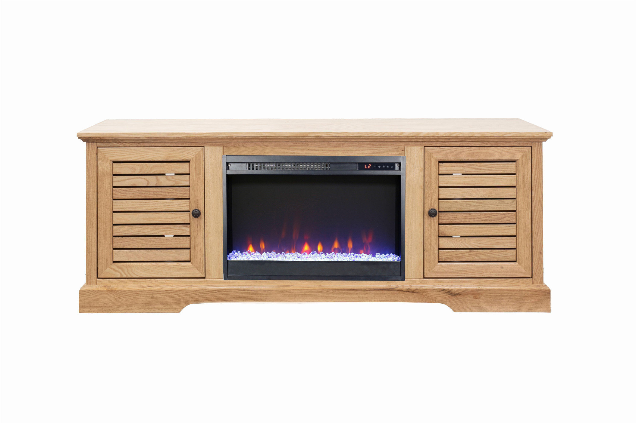 Hokku Designs Rustic Coastal Style Fireplace TV Console with Ample ...