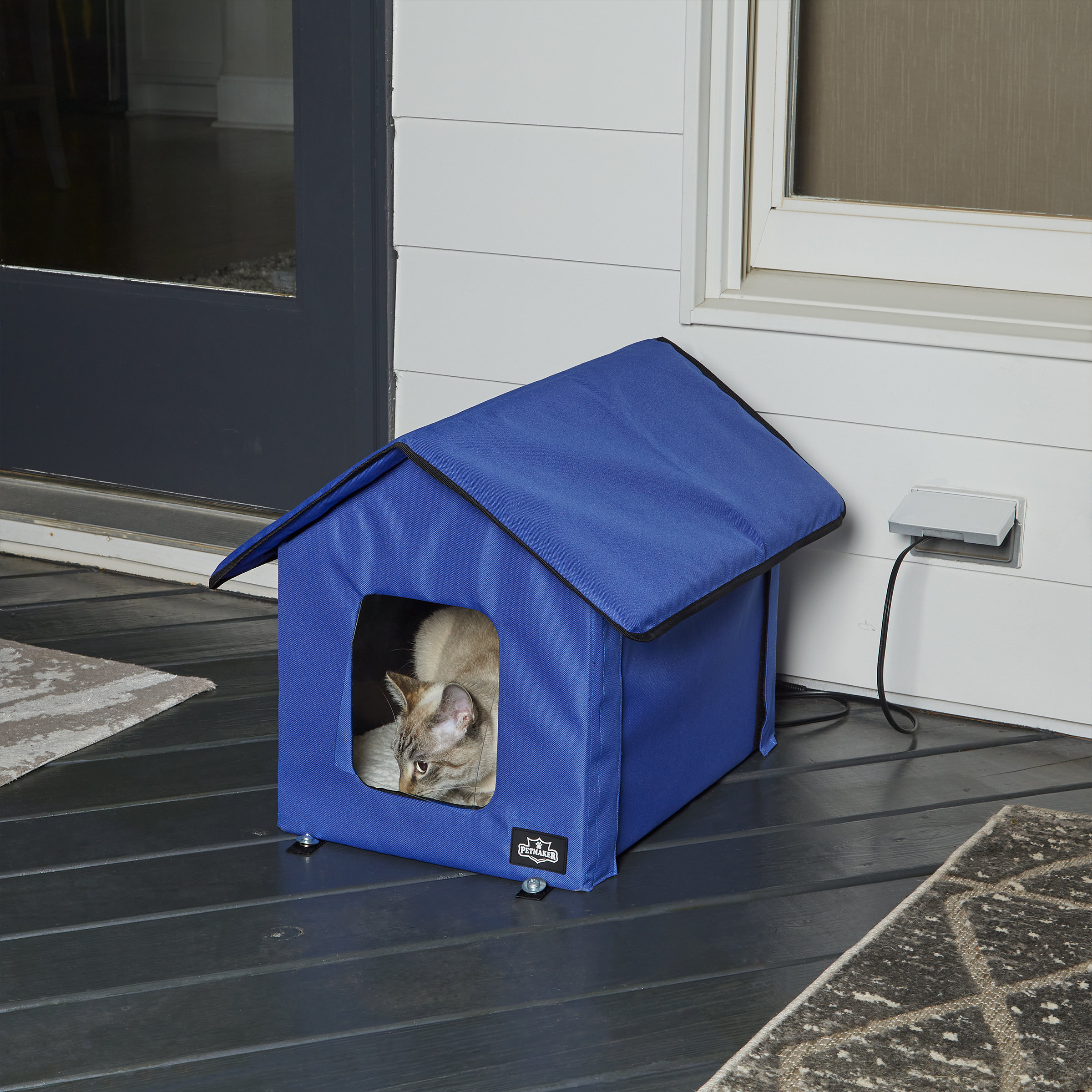 PETMAKER Heated Cat House with Sherpa Pad & Reviews | Wayfair