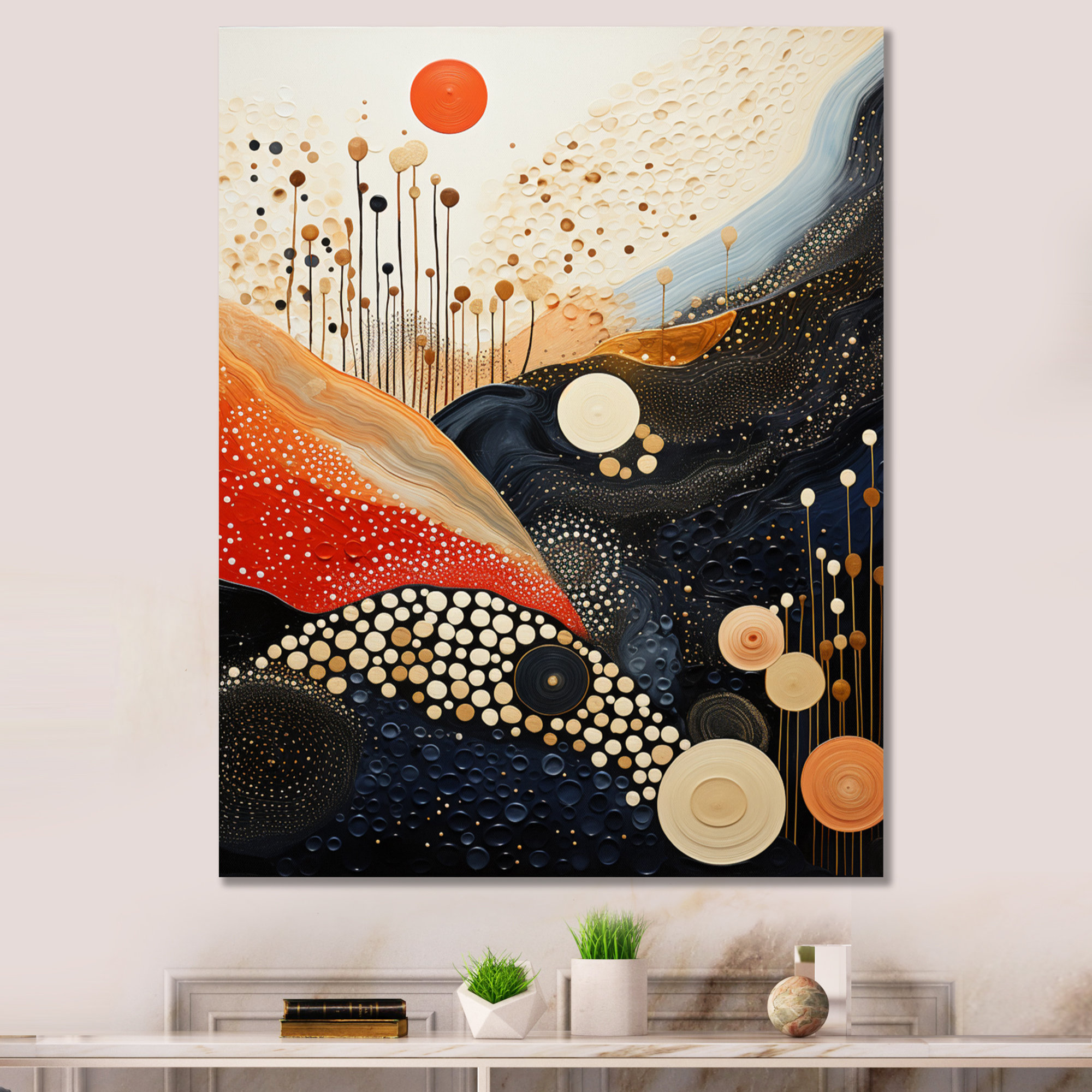 Brayden Studio Coral Grey Monochromatic Fusion - Abstract Collages ...