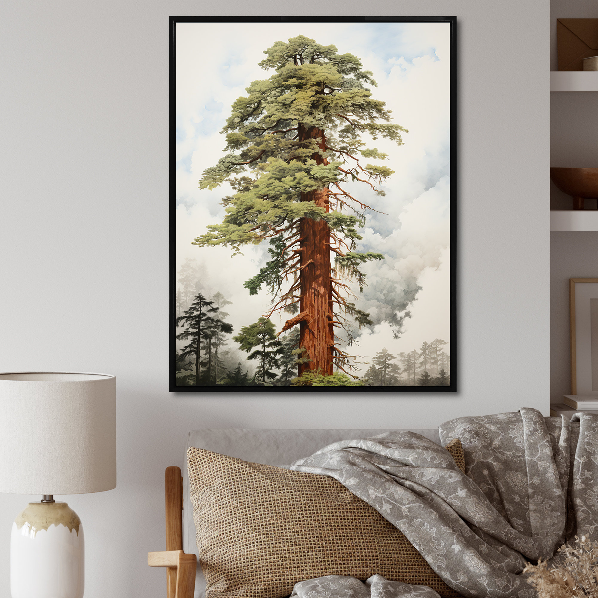 Millwood Pines Redwoods Rise Solitude Landscape - Tree Redwood Canvas ...