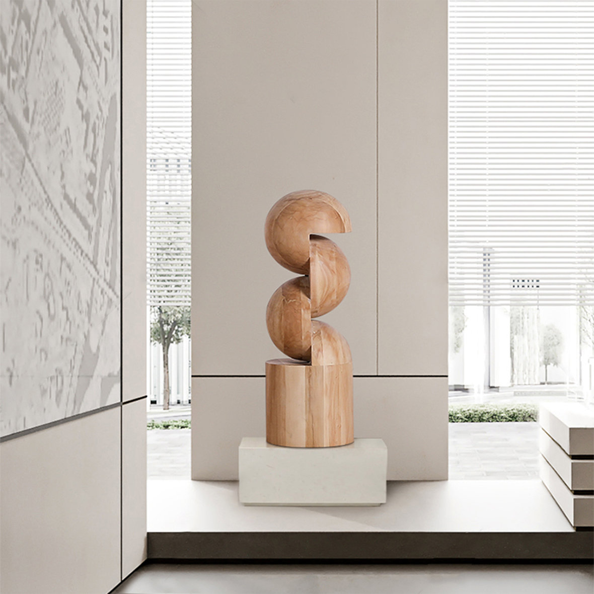 Corrigan Studio Burlywood Free Form Solid Wood Decorative Object ...