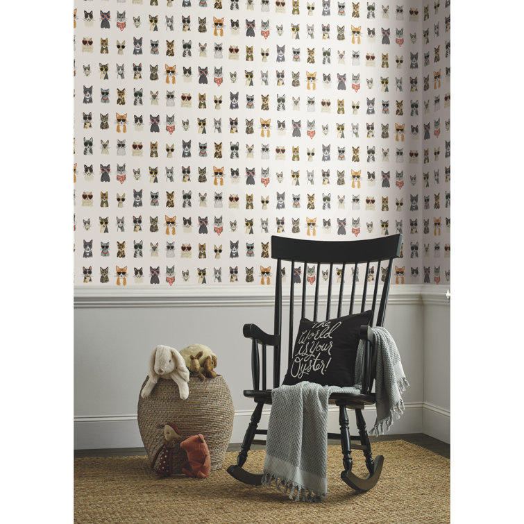 Rifle Paper Co. Cool Cats Peel & Stick Wallpaper Roll & Reviews | Wayfair