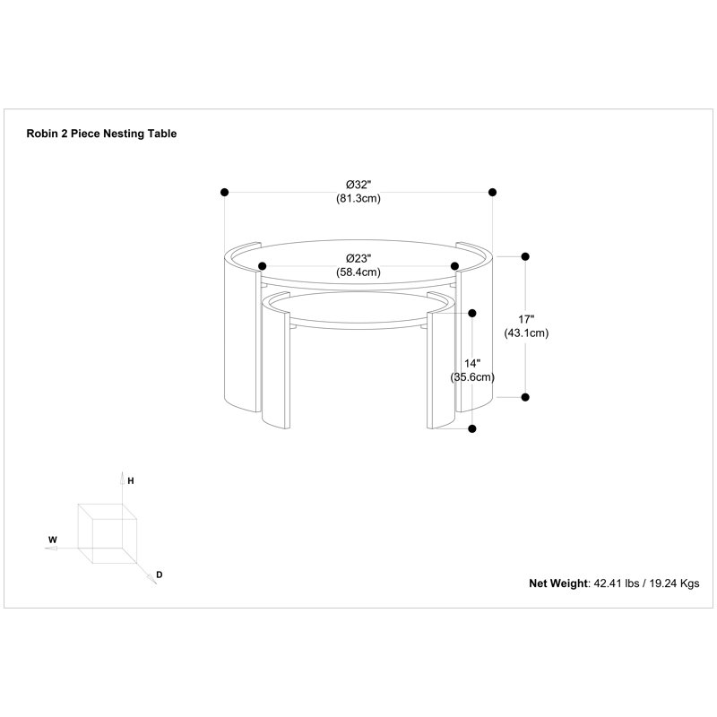 Simpli Home Robin Solid Wood Nesting Coffee Table Set | AllModern
