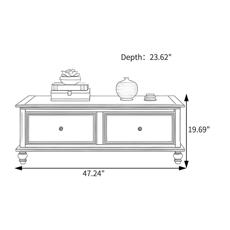Canora Grey Classic American-style coffee table | Wayfair
