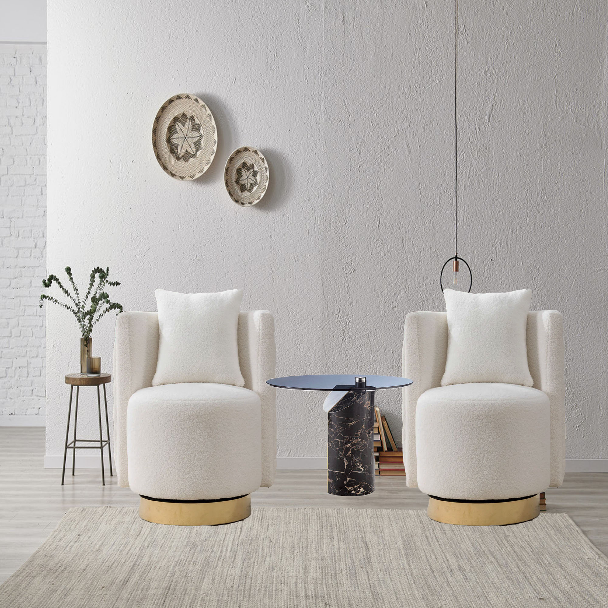 Rosdorf Park Kamey Slipcovered Swivel Barrel Chair - Wayfair Canada