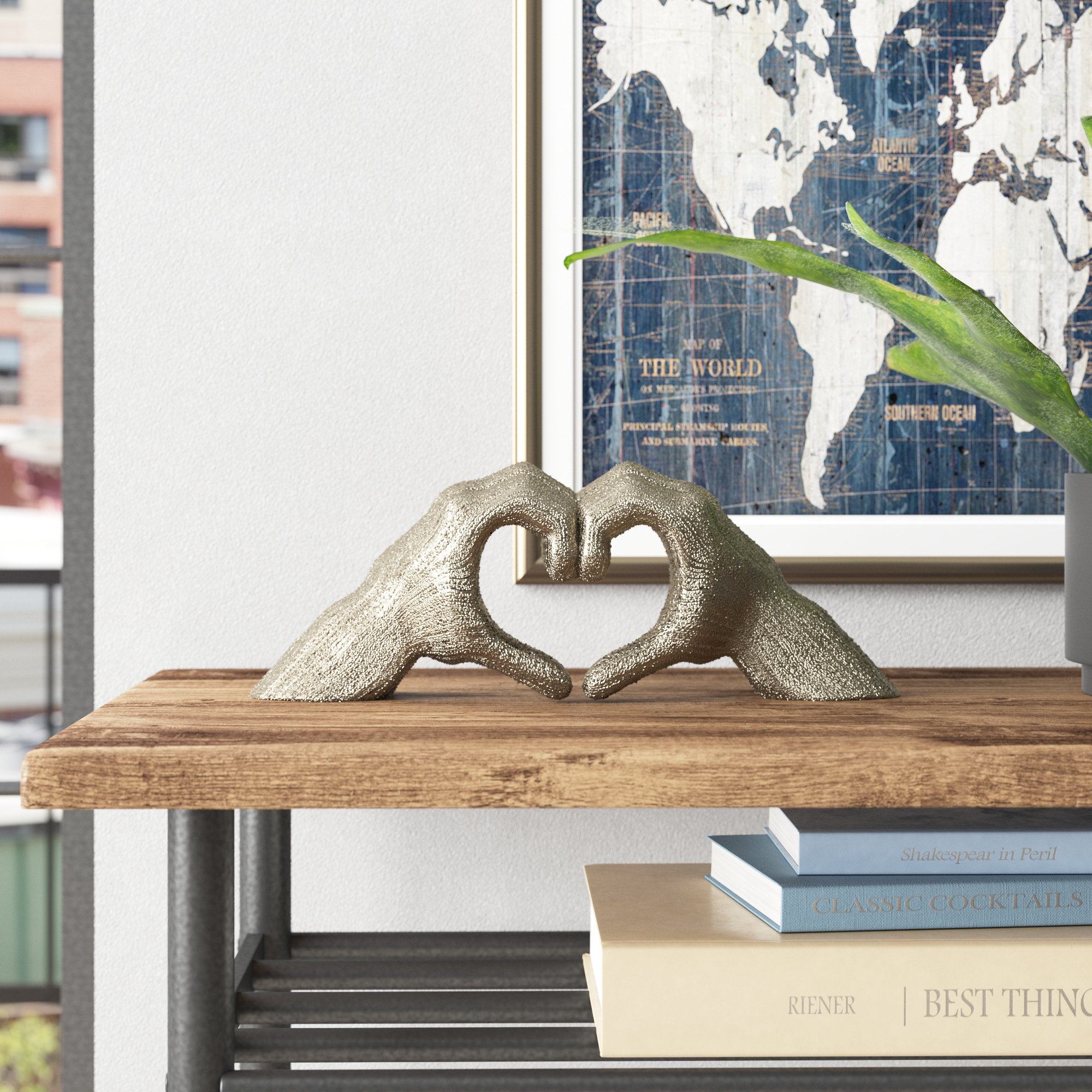 Trent Austin Design Ceramic Heart Shaped Hands Statue & Reviews | Wayfair