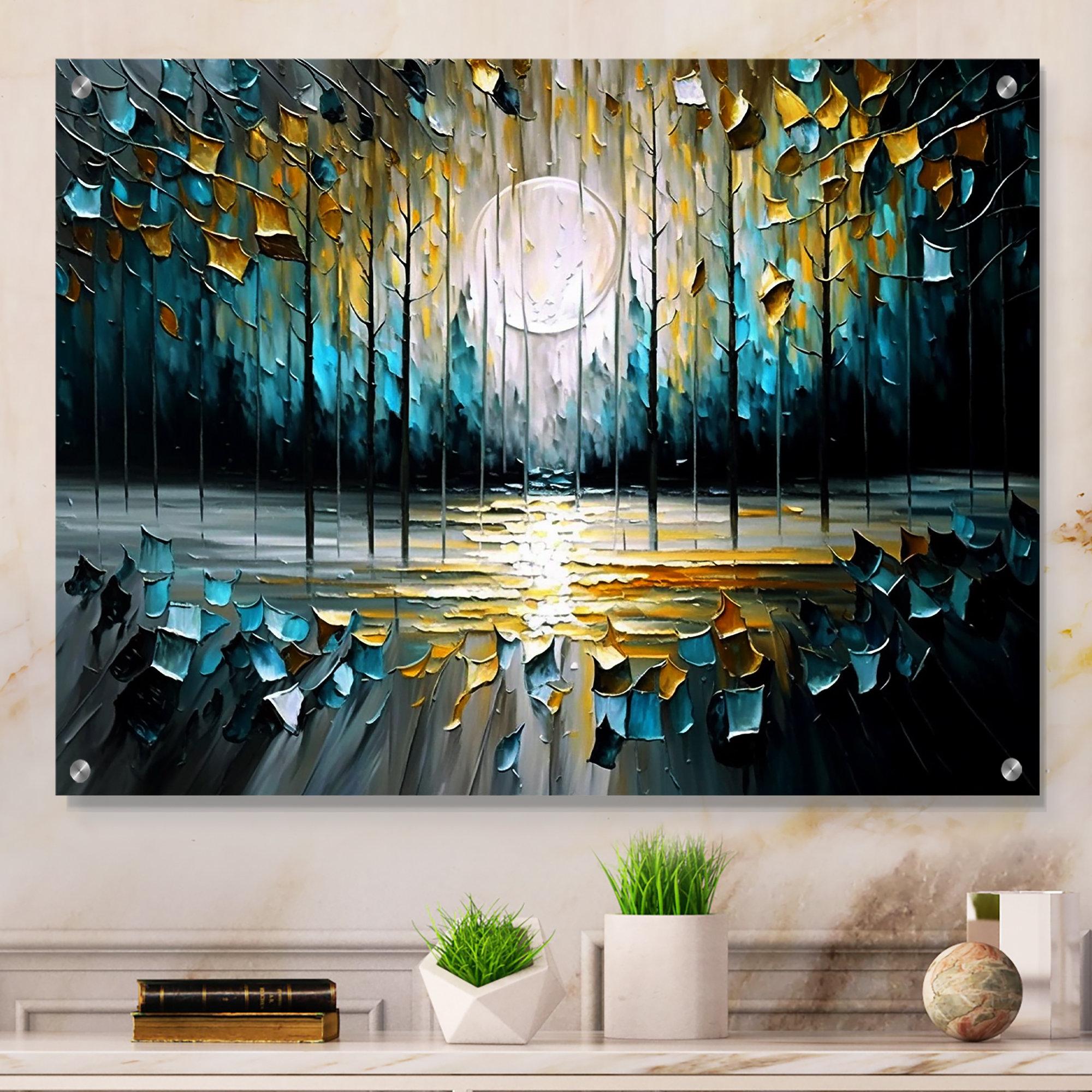 Ivy Bronx Abstract Nature Trees Painting II - Other Abstract Acrylic ...