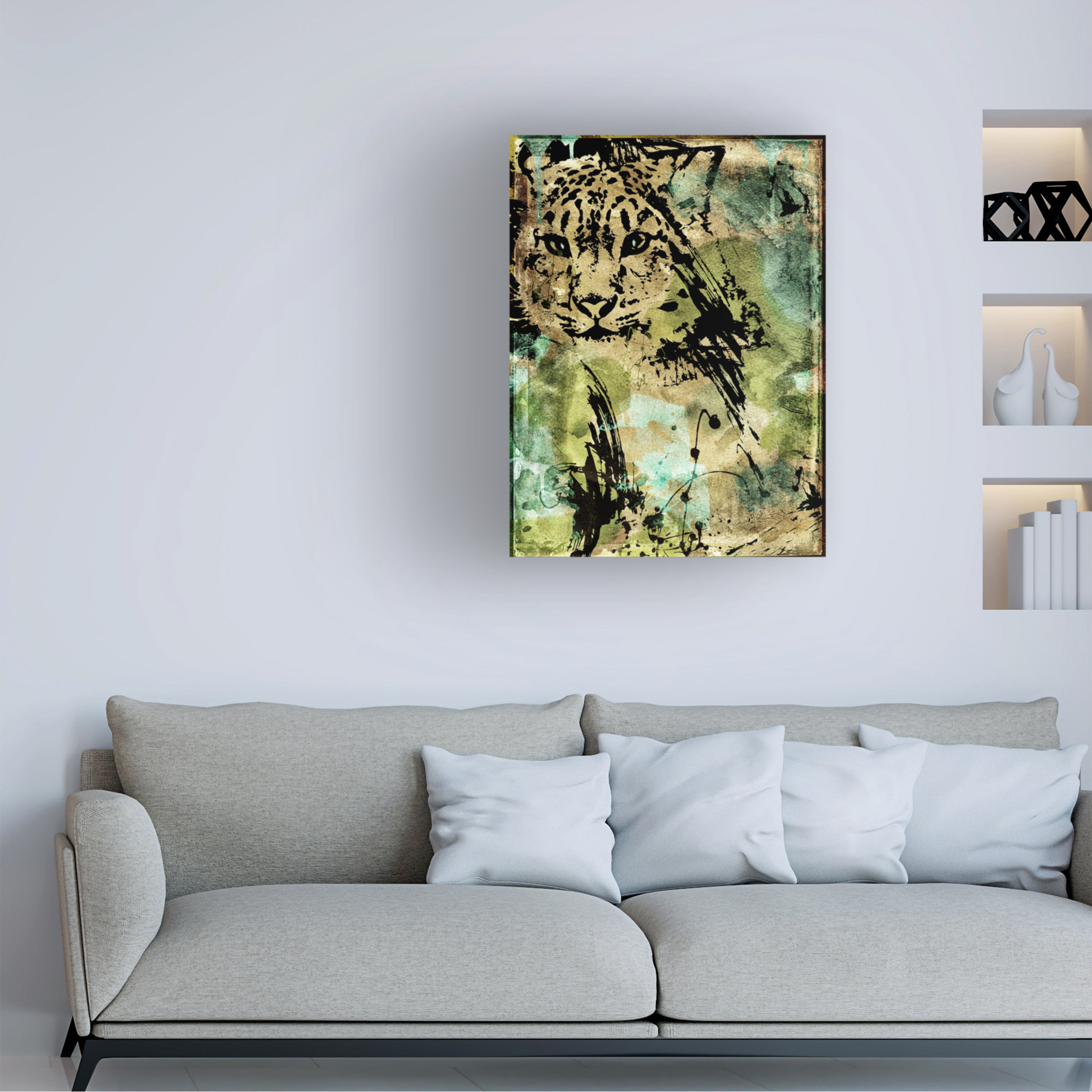 Trademark Fine Art Sasha Leopard Ink Canvas Art | Wayfair